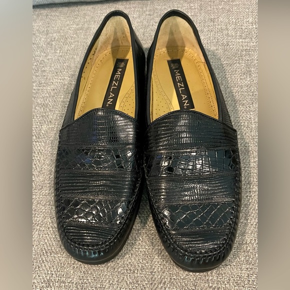 Mezlan | Shoes | Mezlan Mens Loafers Black Lizard Elda 39m | Poshmark